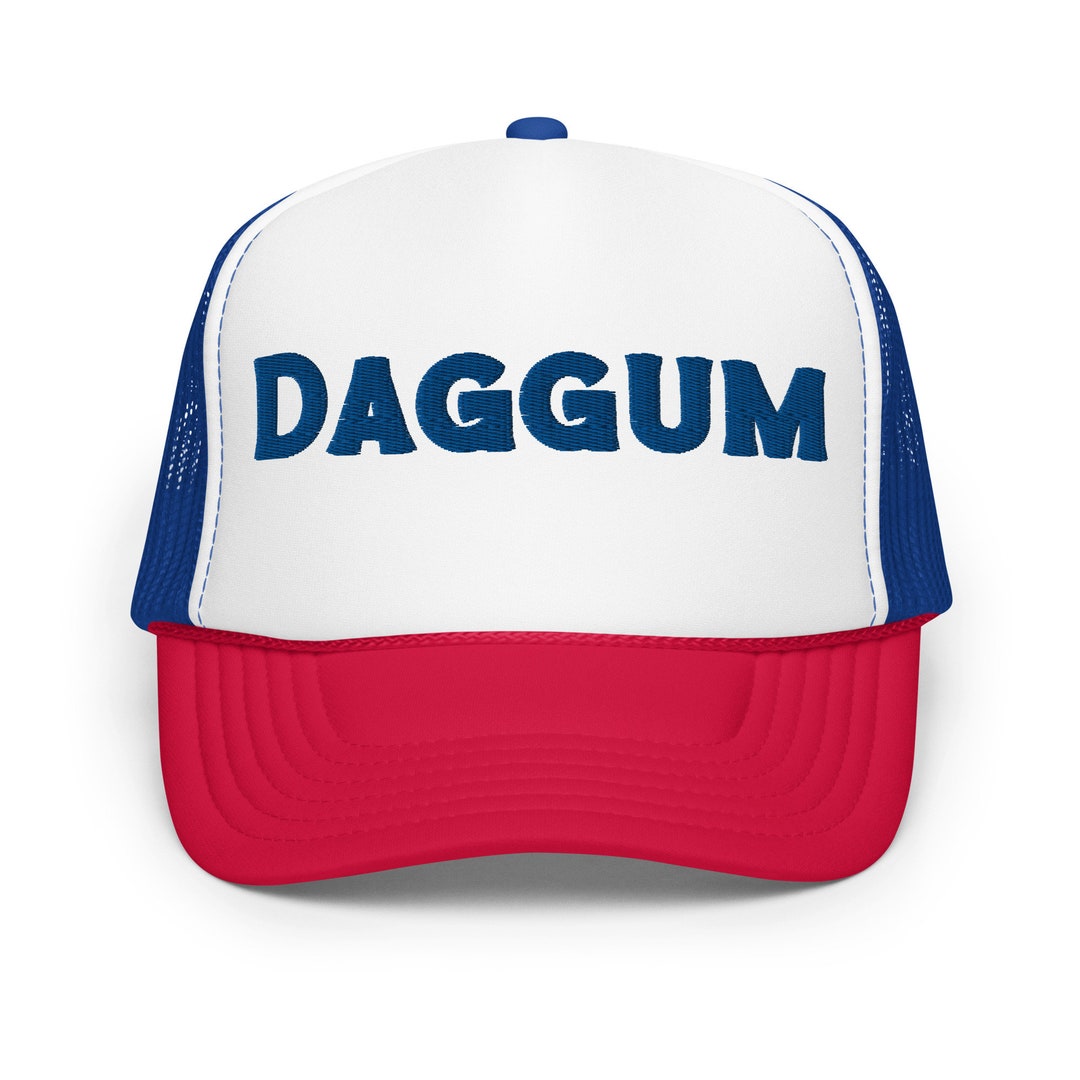 Trendy Trucker Hat, Patriotic Hat, Red White and Blue Hat, Embroidered ...