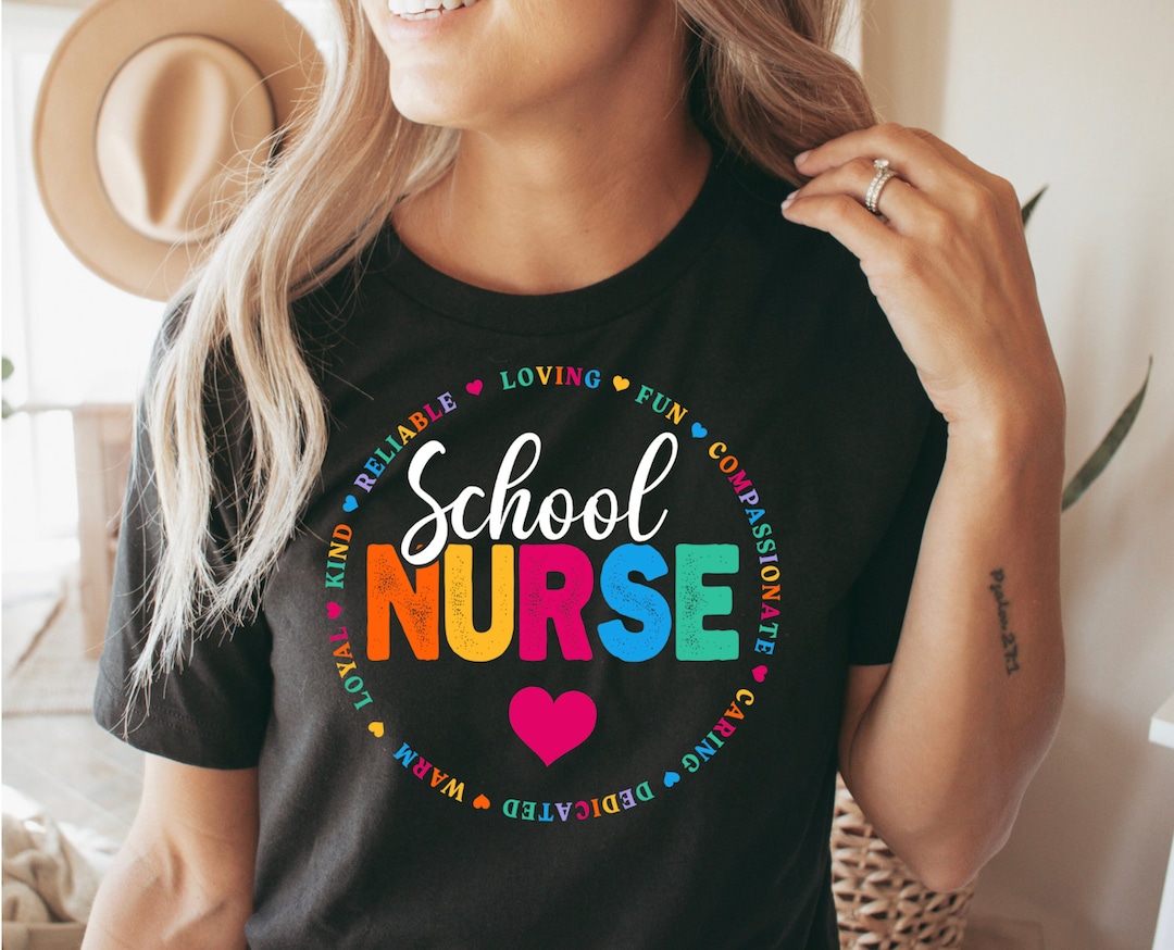 School Nurse Shirt, Inspirational School Nurse Tee, Childrens Nurse ...