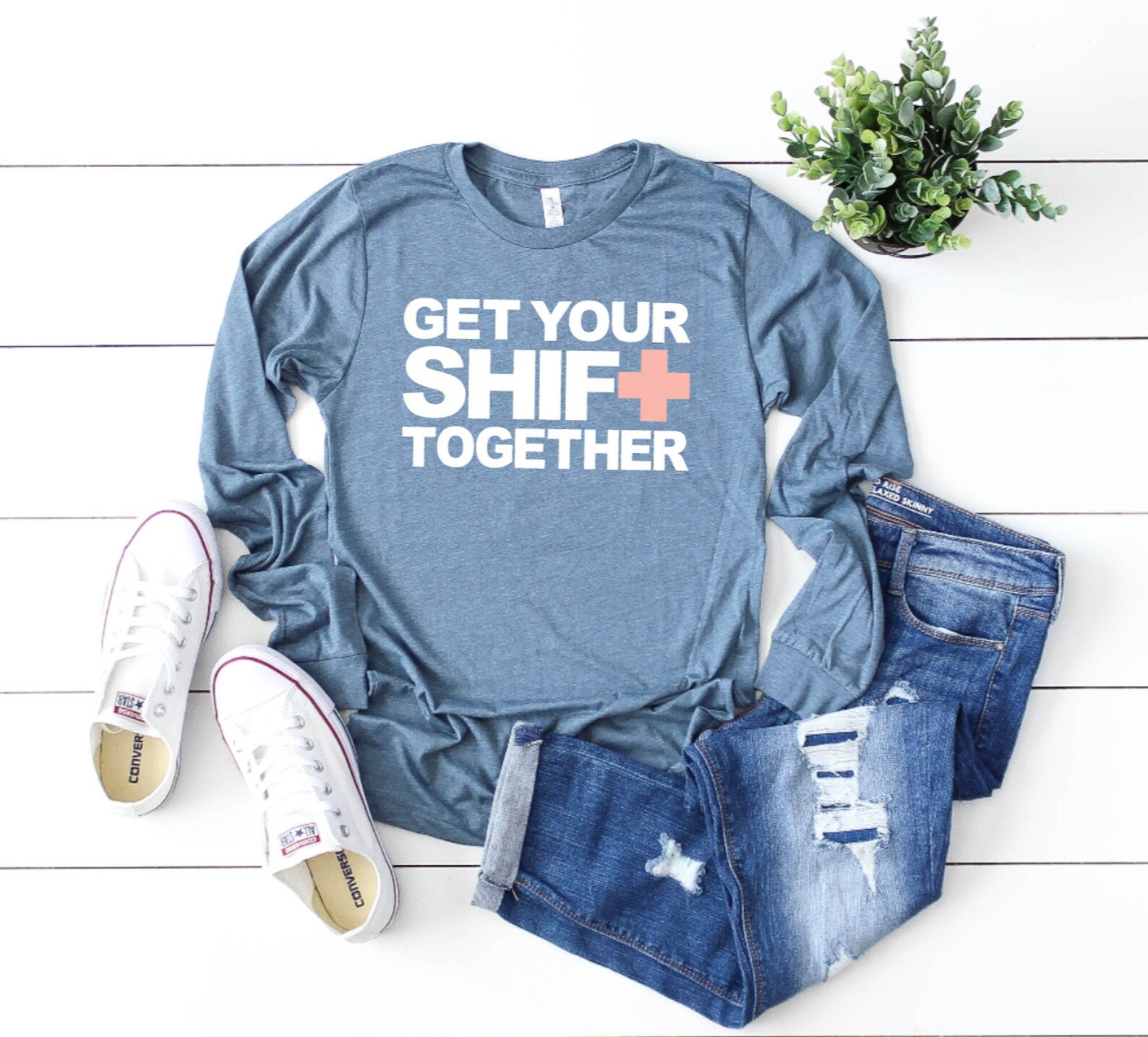 Nurse Long Sleeve Shirt Get Your Shift Together Shirt Nurse - Etsy