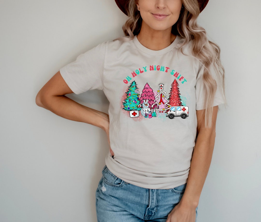 Night Shift Nurse Christmas Shirt, Night Shift Christmas Shirt ...