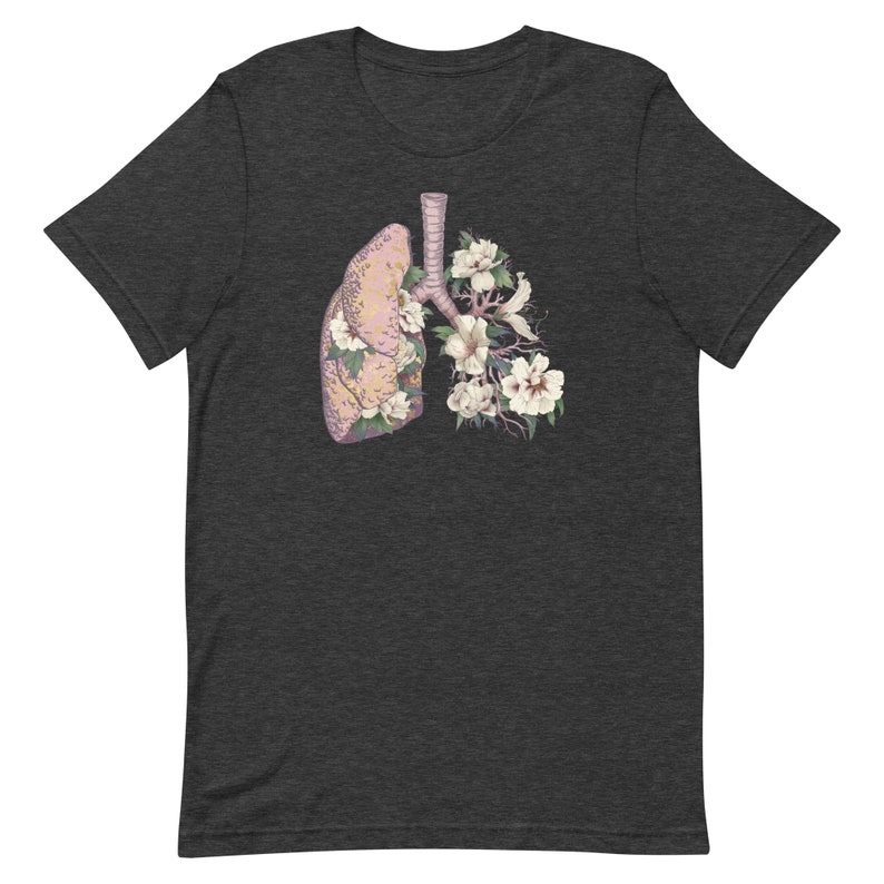 Floral Anatomical Lungs Shirt, Anatomical Lungs Nurse Shirt ...