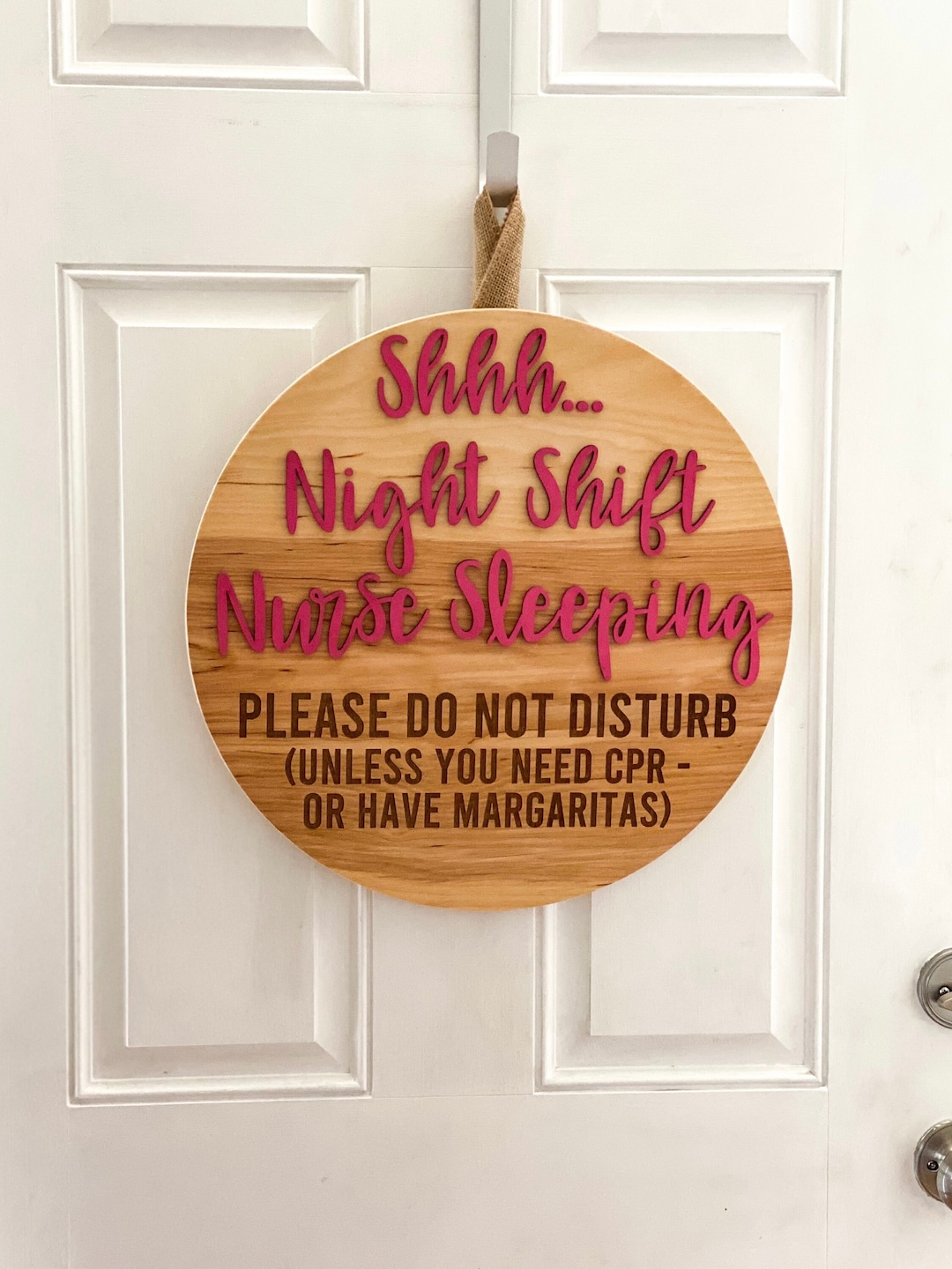 Nurse Sleeping Door Sign, Nurse Sign, Nurse Gift, Nurse Gift Ideas ...