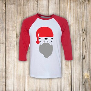 Christmas Baseball Shirt, Christmas Raglan, Santa Christmas Raglan ...