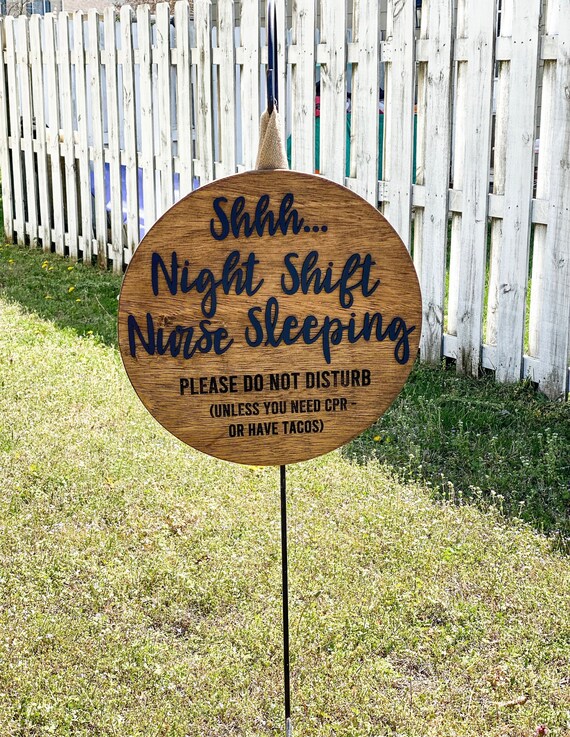 Nurse Sleeping Door Sign Nurse Sign Nurse Gift Nurse Gift | Etsy