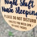 Nurse Sleeping Door Sign, Nurse Sign, Nurse Gift, Nurse Gift Ideas ...