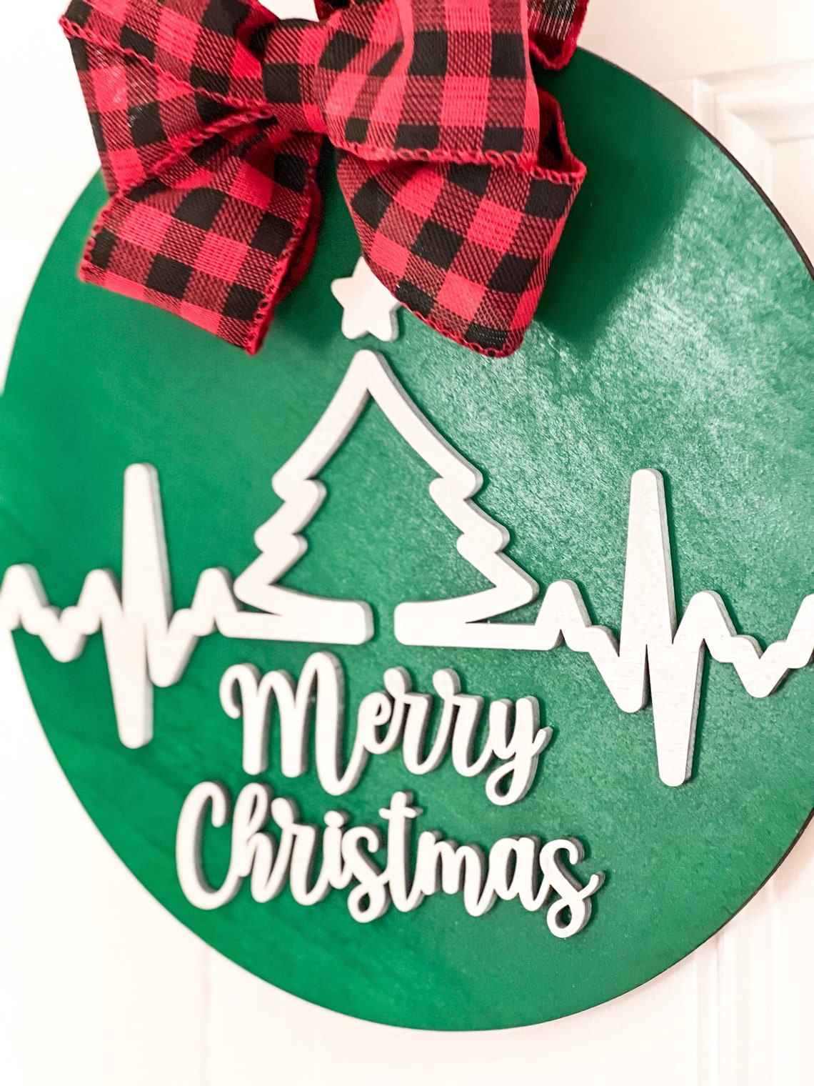 Merry Christmas Nurse Front Door Sign, Nurse Christmas Front Porch ...