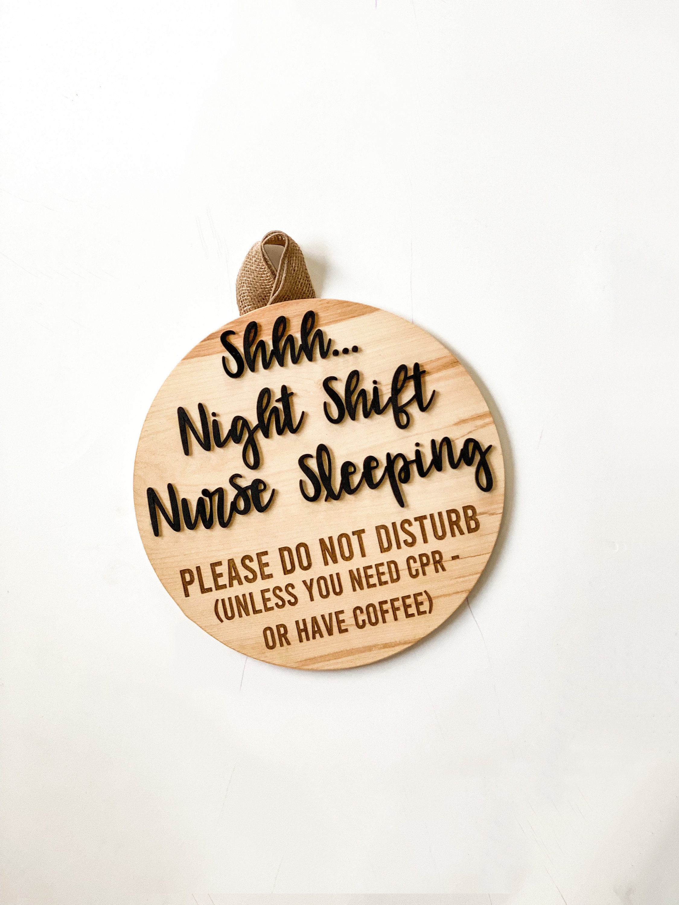 Nurse Sleeping Door Sign, Nurse Sign, Nurse Gift, Nurse Gift Ideas ...