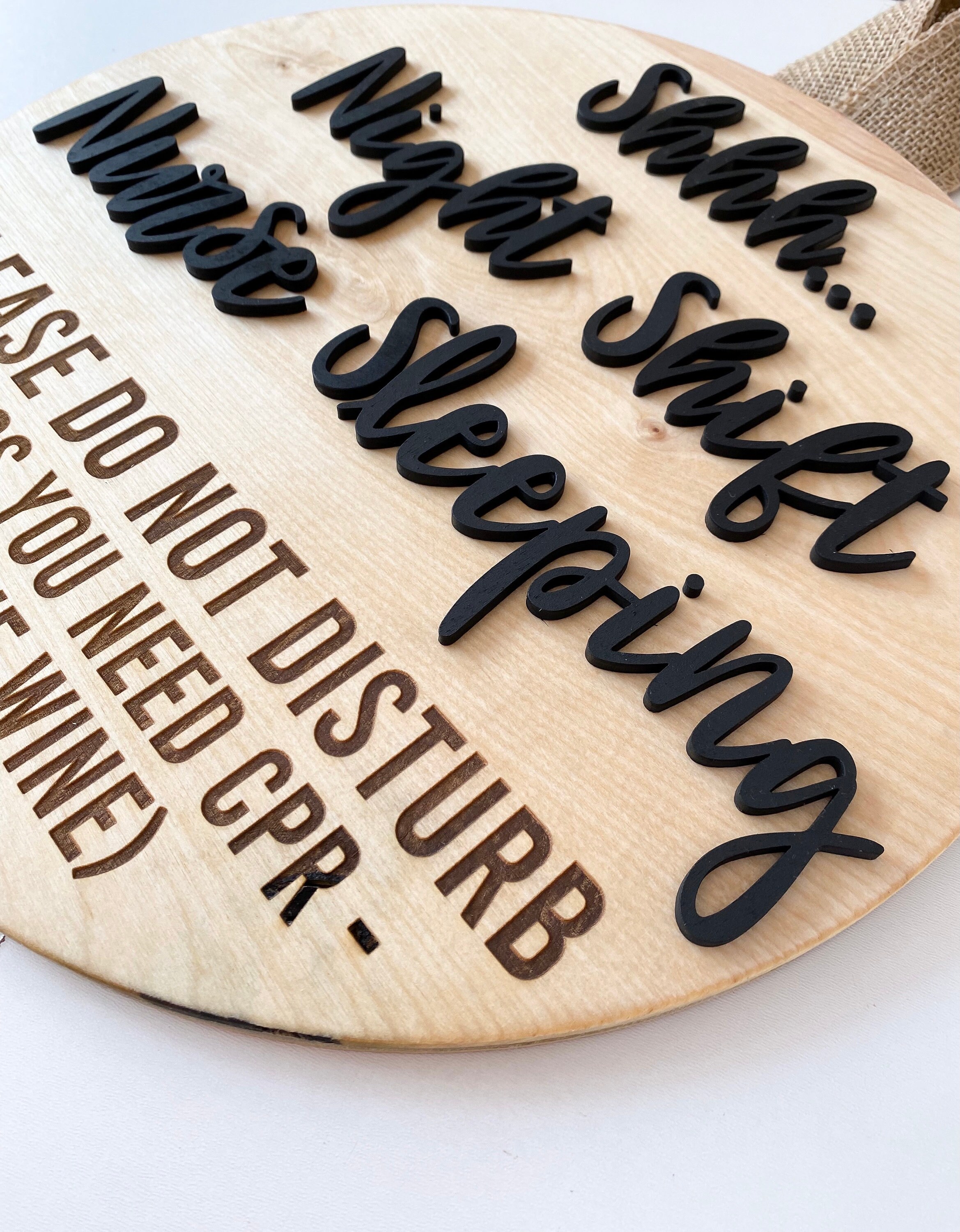 Nurse Sleeping Door Sign Night Shift Nurse Door Sign Night - Etsy