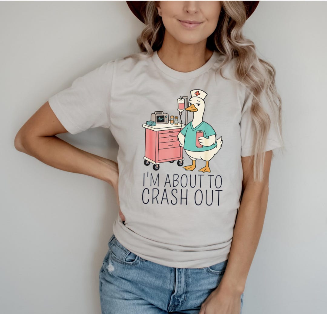 Funny Nurse Crash Out Cart Shirt for Work, Rapid Response RN Tshirt ...