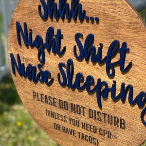 Nurse Sleeping Door Sign, Nurse Sign, Nurse Gift, Nurse Gift Ideas ...