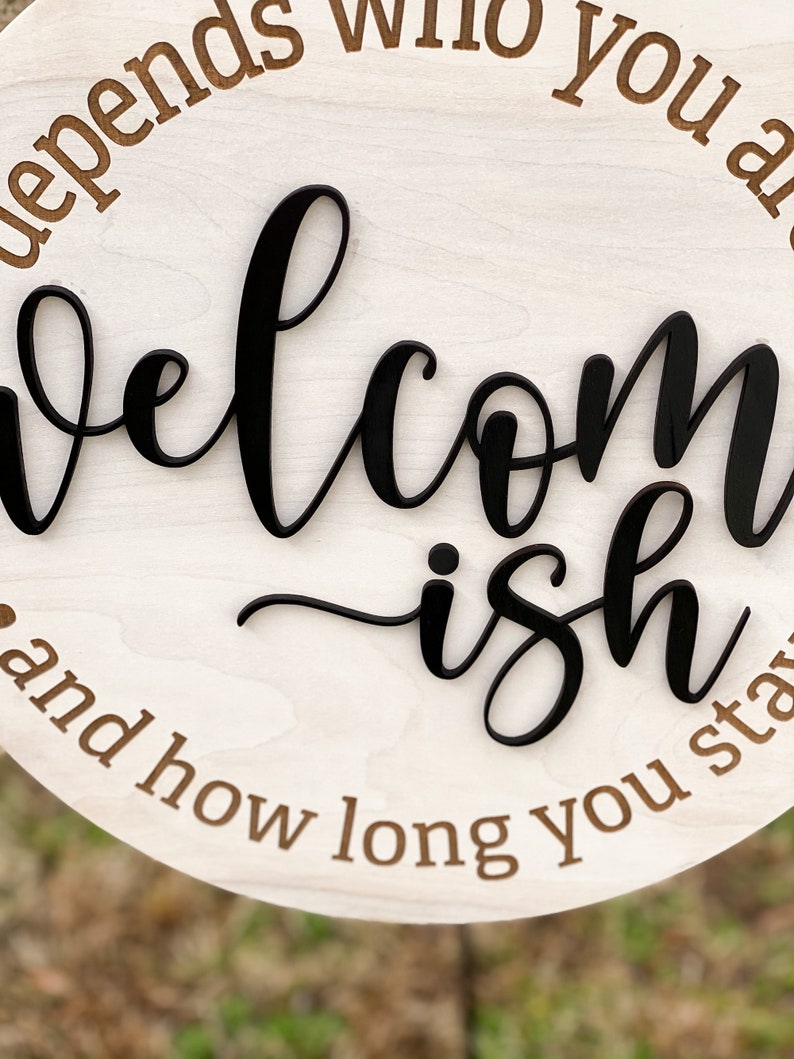 Welcome Sign Welcome Ish Door Sign Welcome Sign Front Door - Etsy
