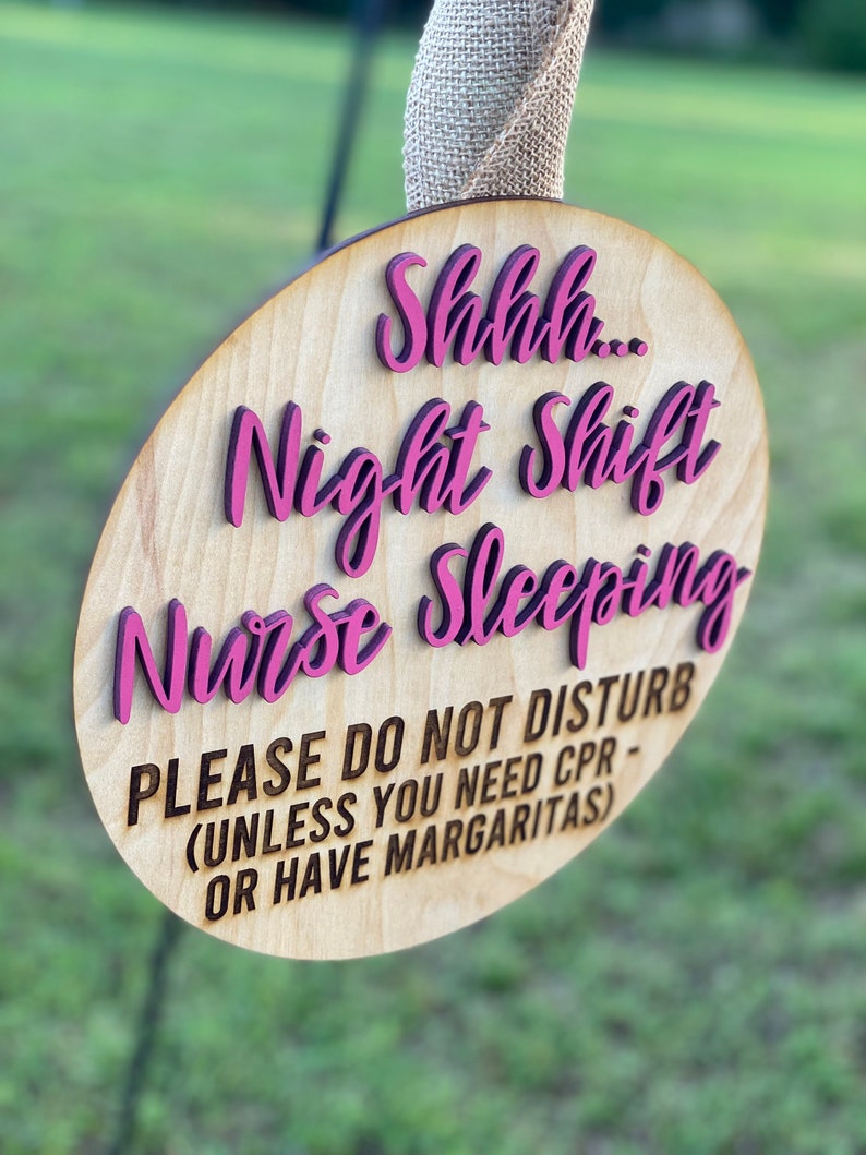 Nurse Sleeping Door Sign Nurse Sign Nurse Gift Nurse Gift - Etsy