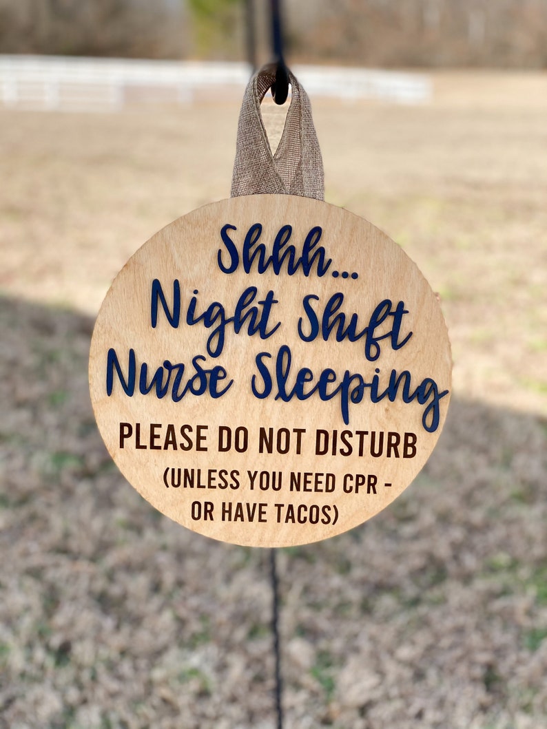 Nurse Sleeping Door Sign, Nurse Sign, Nurse Gift, Nurse Gift Ideas ...