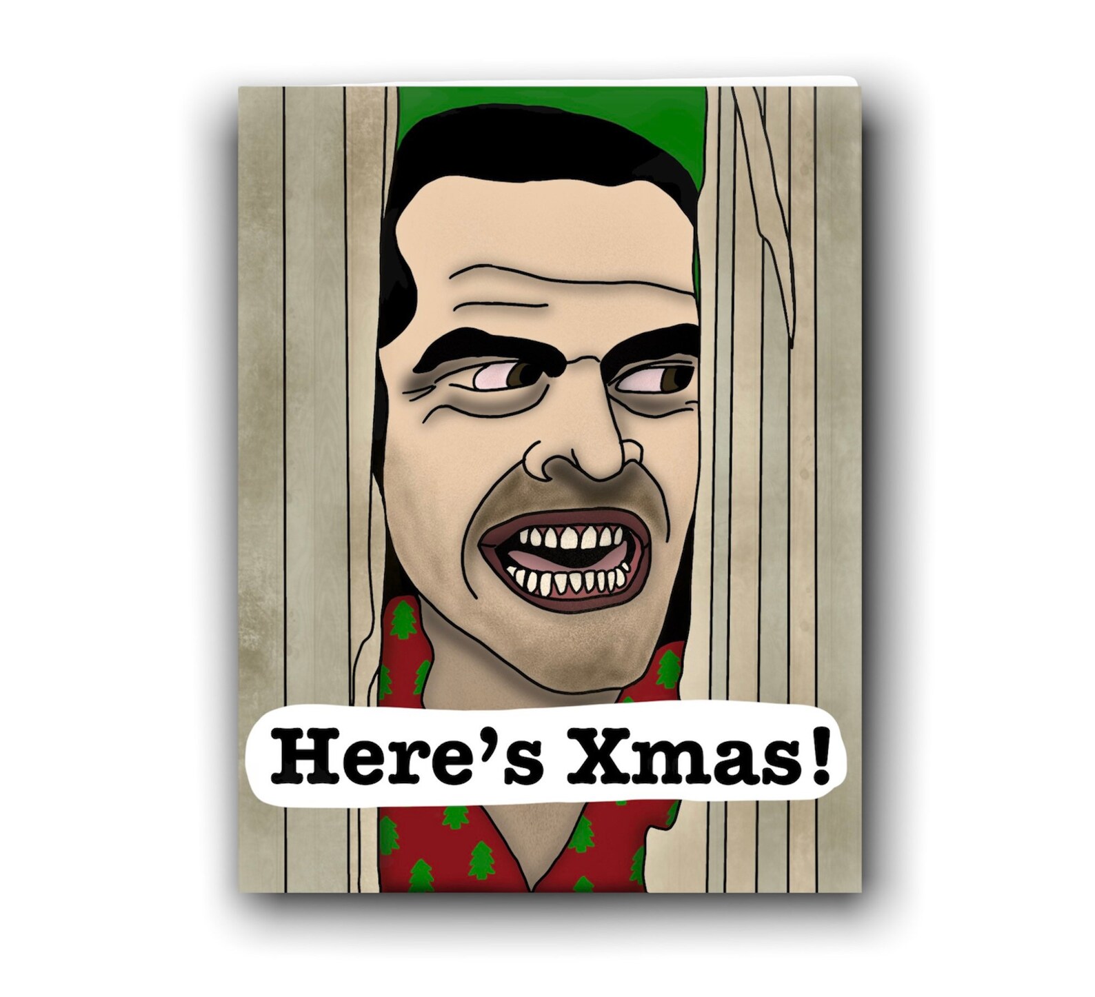 Jack Nicholson the Shining Here’s Johnny Scene Horror Christmas Holiday ...