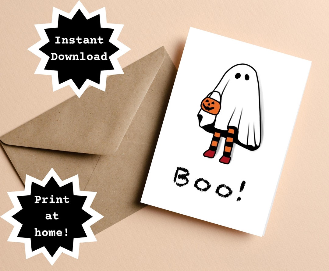 INSTANT DOWNLOAD! Print at Home! Cute Halloween Sheet Ghost Boo ...
