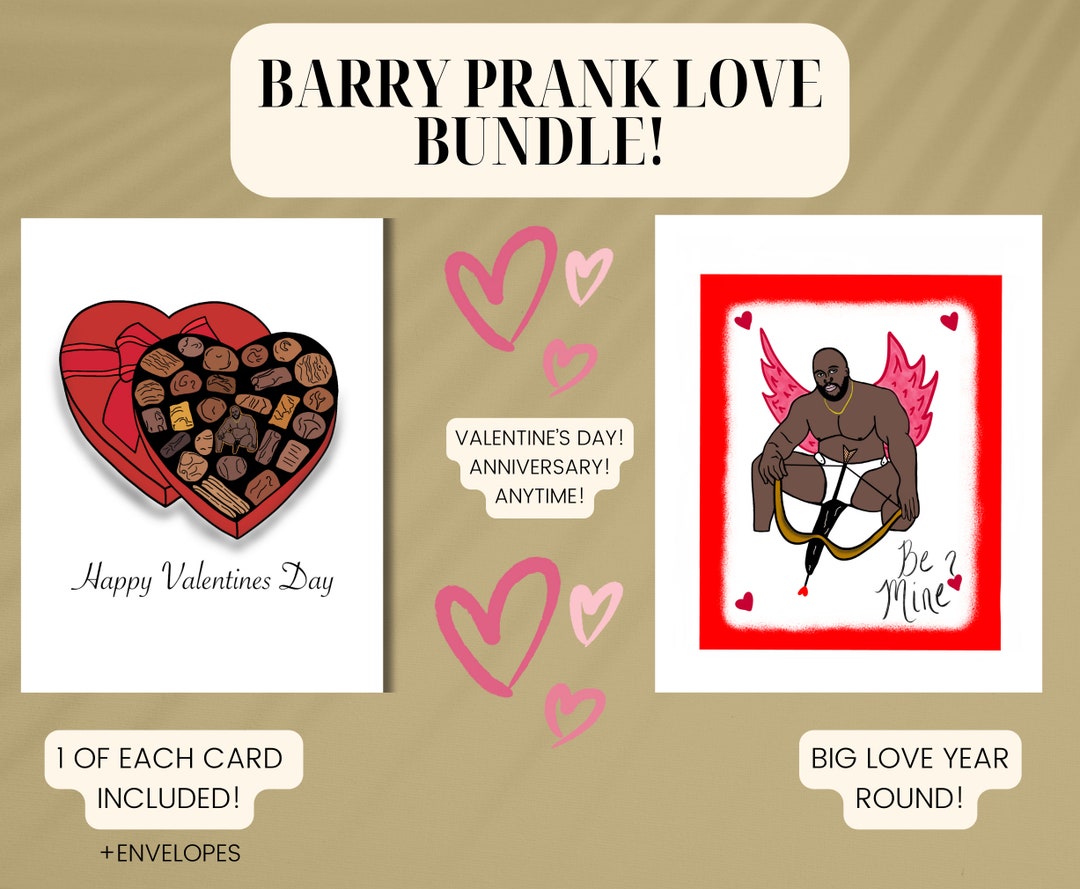 Barry Internet Prank Valentine Love Funny Greeting Card Bundle - Etsy