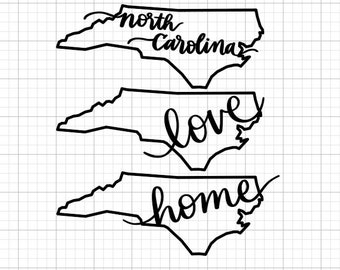 North Carolina Grown Vinyl Sticker Car Window Bumper Decal Pride Home ...