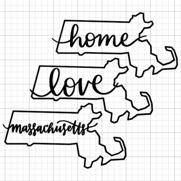 Massachusetts Car Decal - Etsy