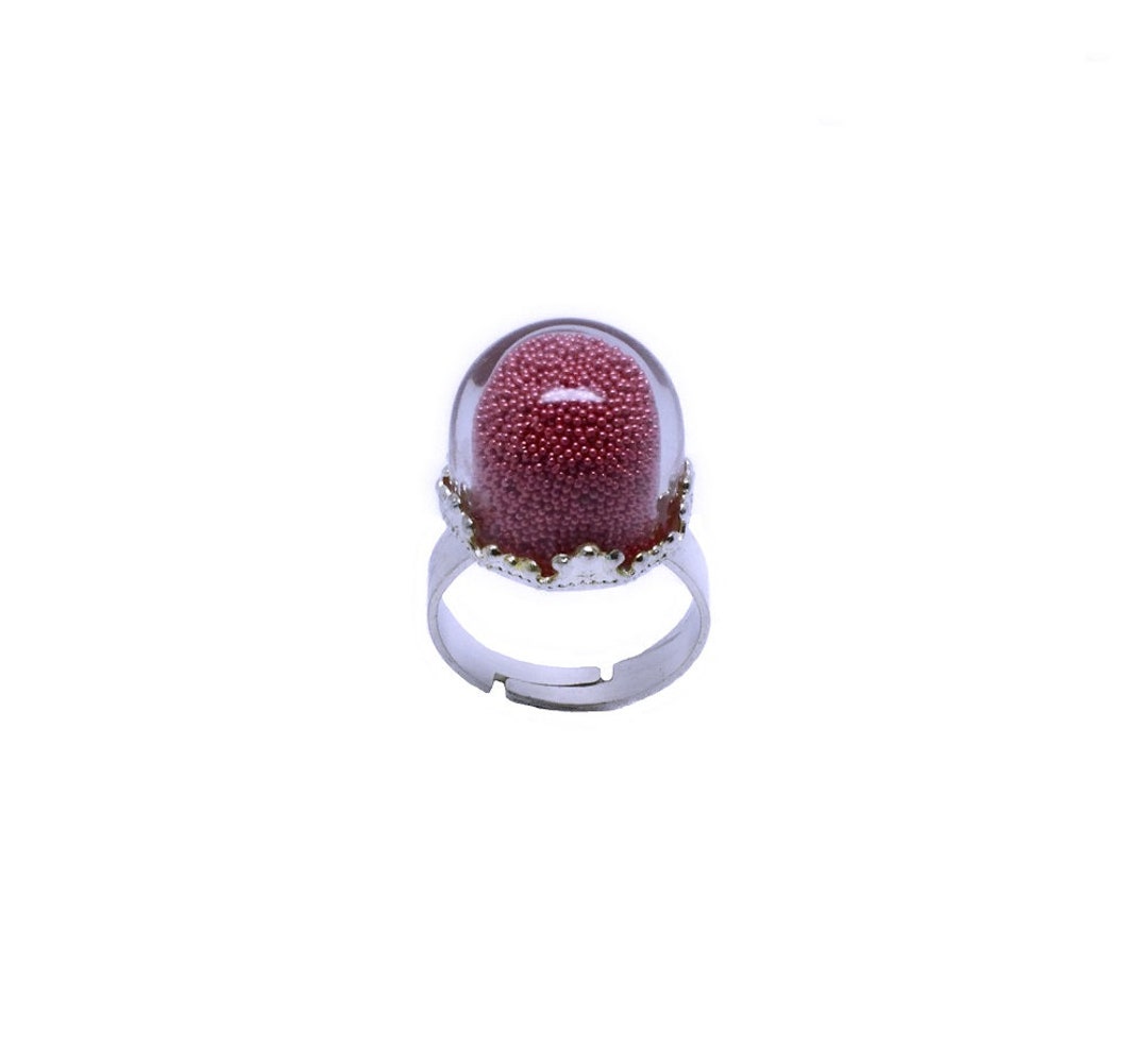 Ring Tray With a Micro Red Ball Filled Globe - Etsy