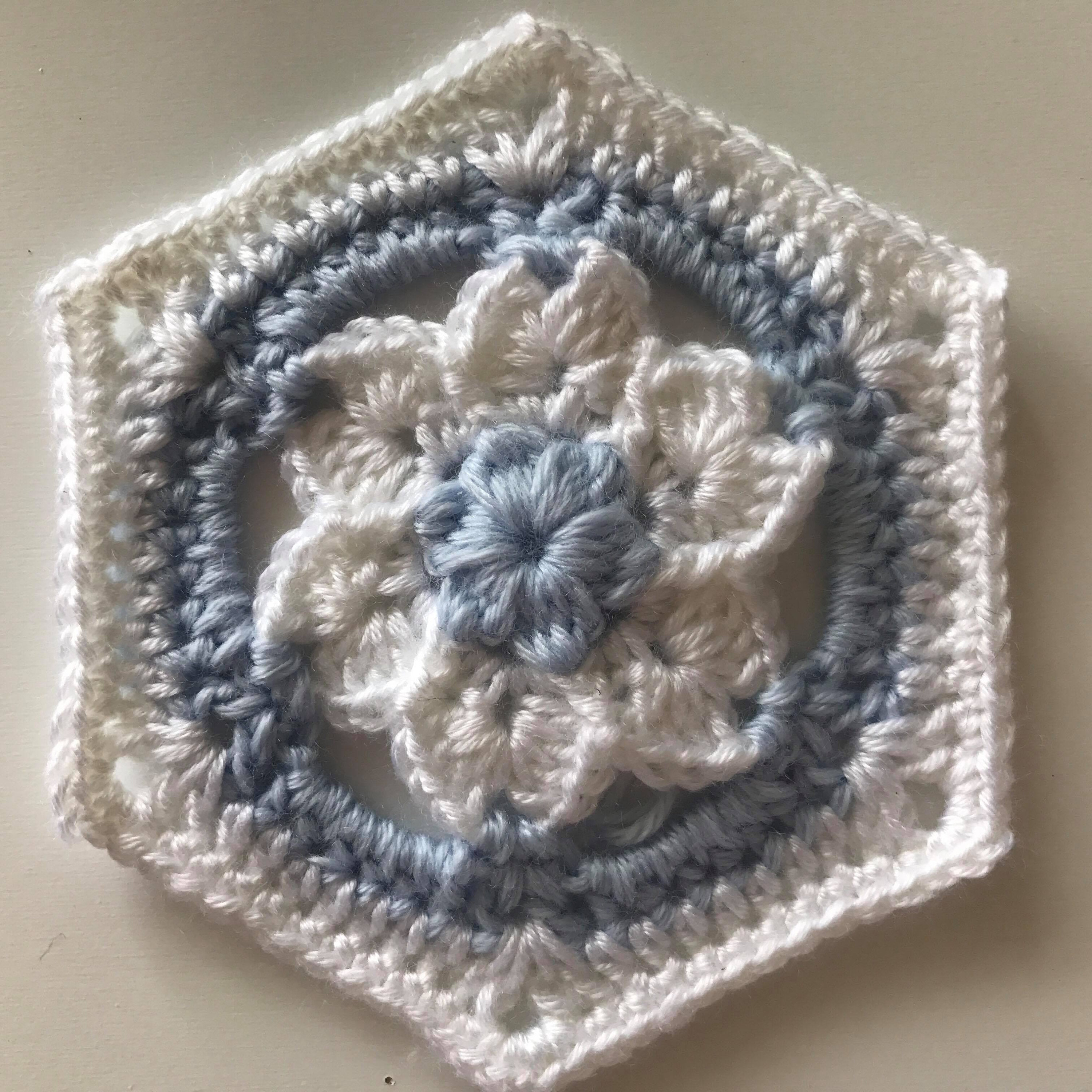 Crochet Granny Square Hexagon Pattern in PDF - Etsy