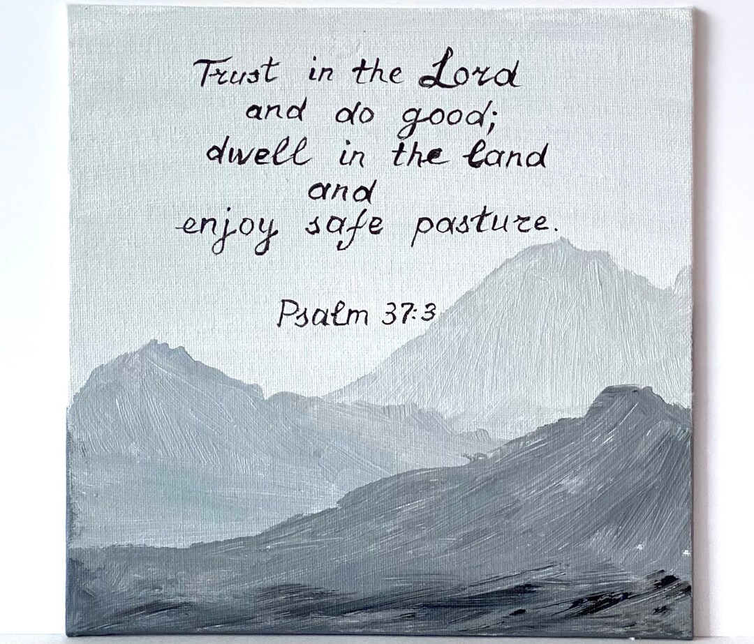 Christian Wall Art Trust in the Lord Scripture Bible Verse Canvas Panel ...