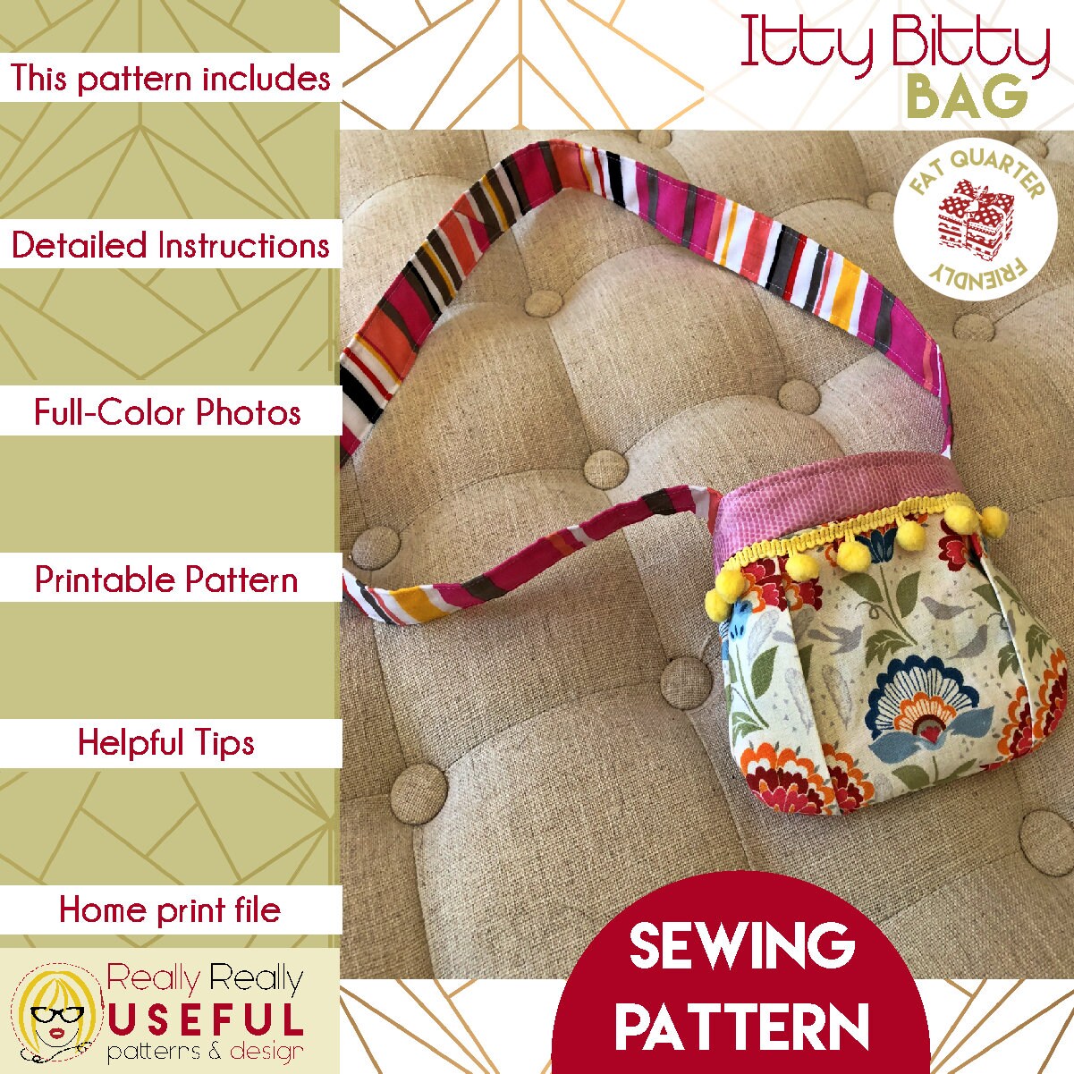 Child's Purse Sewing Pattern PDF Super Quick and Easy | Etsy