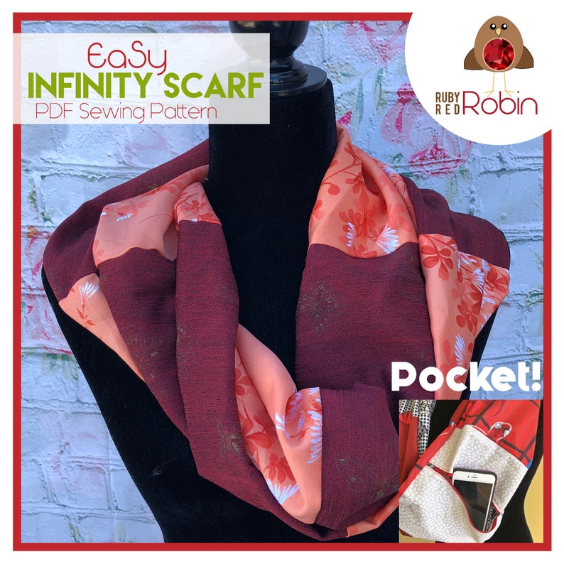 Infinity Scarf Sewing Pattern Beginner Sewing Pattern Easy - Etsy