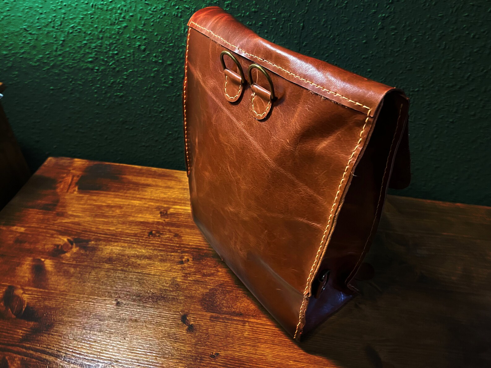 Leather Pattern Square Backpack Pattern Template Back Bag Rugsack Men ...