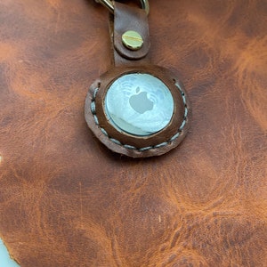Apple AirTag Air Tag Keychain Leather Holder Pattern Tutorial DIY PDF ...