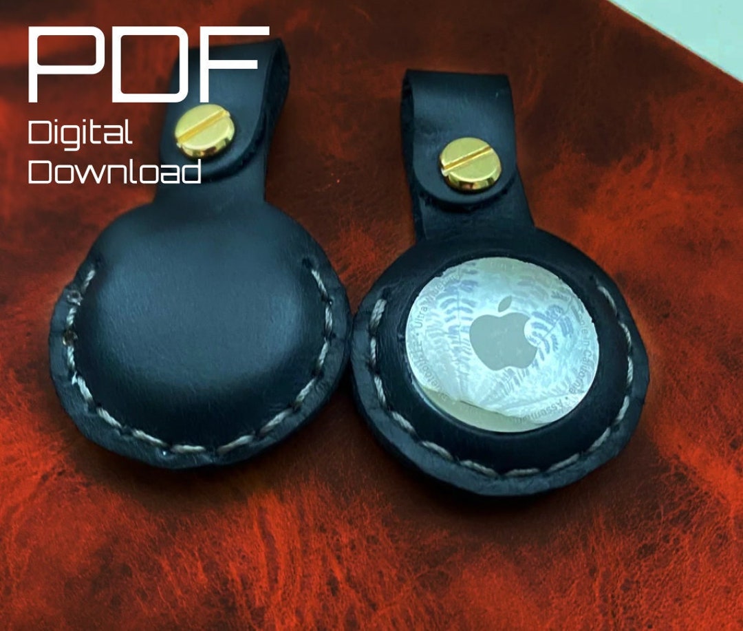 Apple AirTag Air Tag Keychain Leather Holder Pattern Tutorial DIY PDF ...