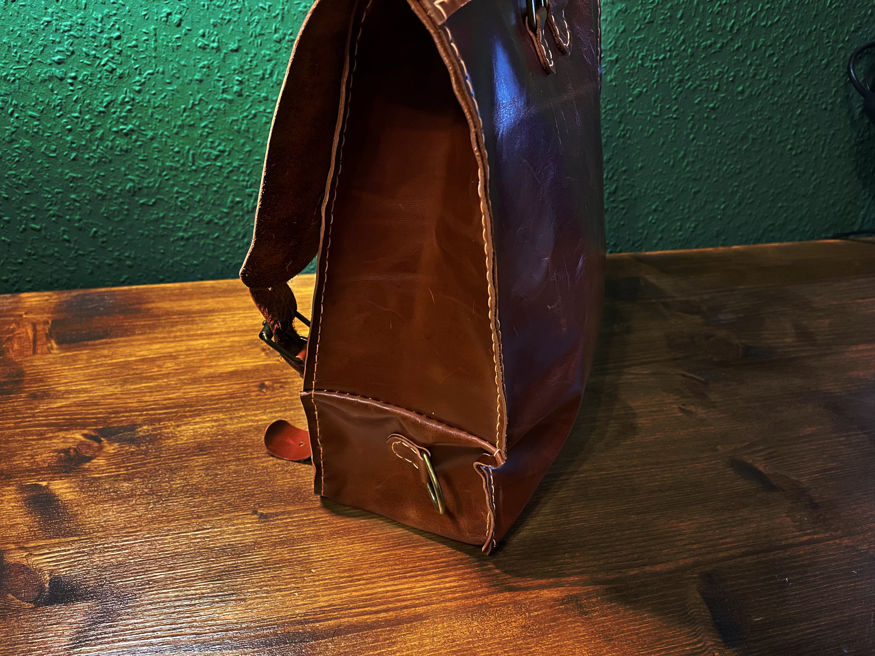 Leather Pattern Square Backpack Pattern Template Back Bag Rugsack Men ...