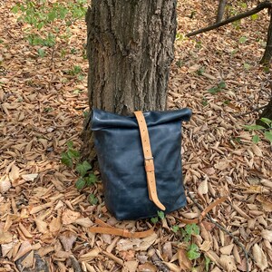 Rolled Roll Top Backpack Leather Rugsack DIY Pattern Template - Etsy