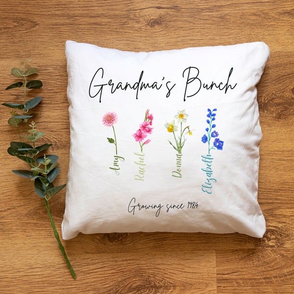 Birthflower Pillow - Etsy