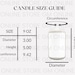 Candle Size Chart Candle Mock up Candle Care Instructions Candle Mockup ...