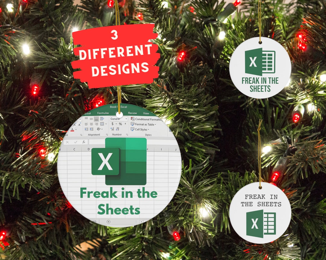 Freak in the Sheets Christmas Ornament Accountant Gift Spreadsheet ...