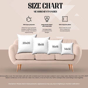 Square Pillow Size Chart Mockup Square Pillow Mockup for Printify ...