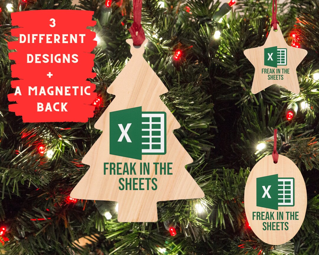 Funny Excel Ornament Freak in the Sheets Ornament Accountant Gift ...