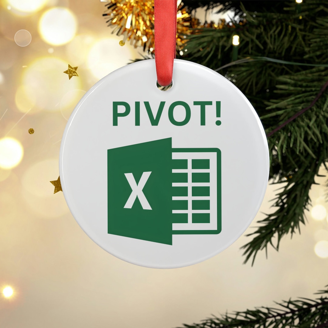 Excel Pivot Ornament Accountant Gift Spreadsheet Ornament Excel Gift ...