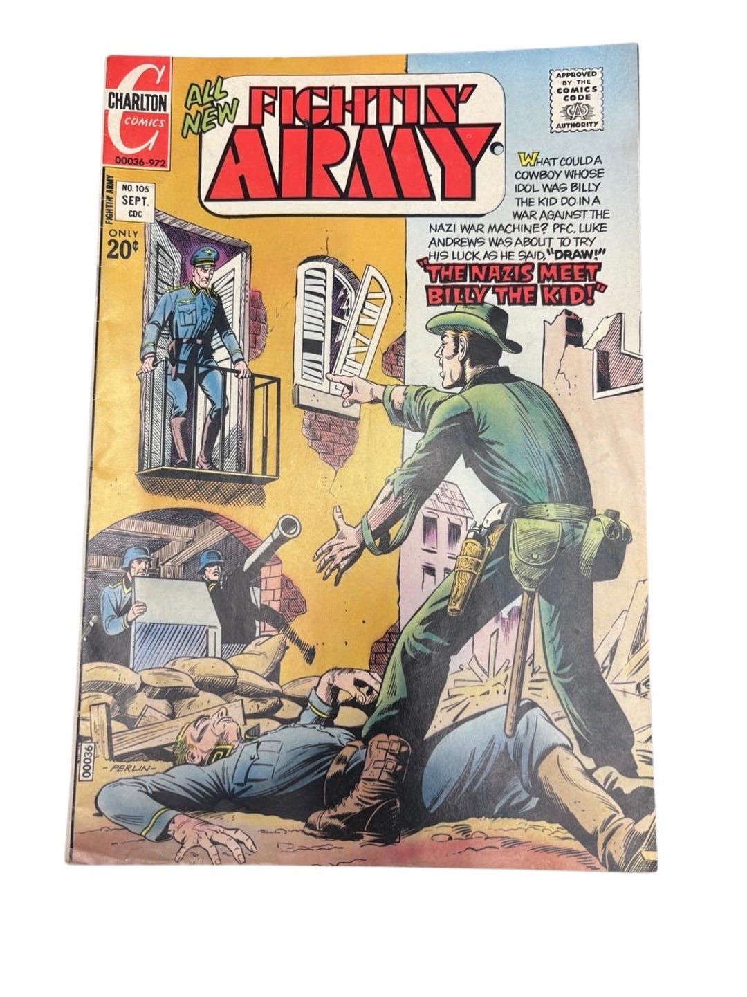 Charlton Comics RARE DOUBLE Cover Fightin’ Army Vol.4 No. 105, 1972 - Etsy