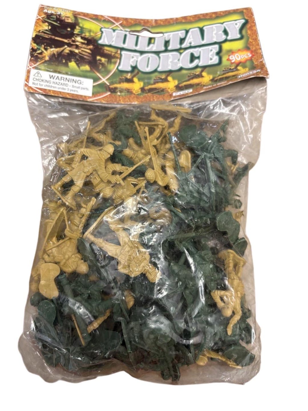 Hunson 90 Pcs VINTAGE Military Force Beige and Green Plastic Army Men ...