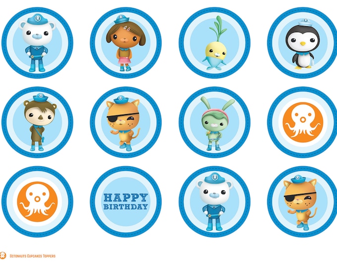 Octonauts Cupcakes Toppers Printable Octonauts Toppers Octonauts Party