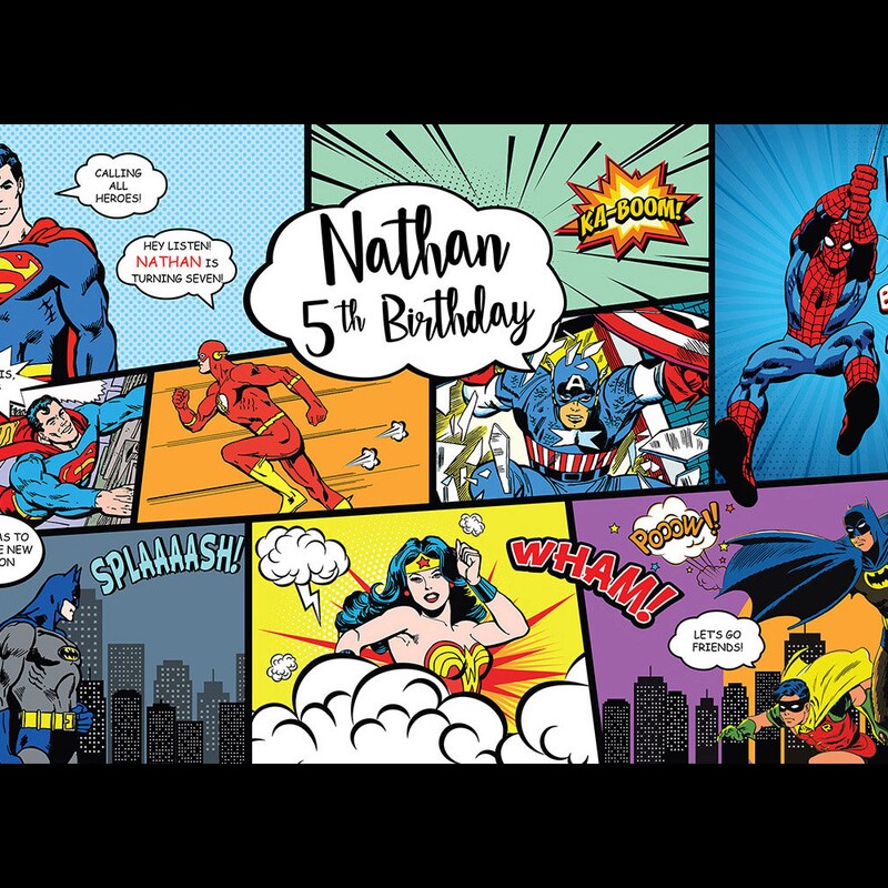 Super Hero Backdrop - Etsy