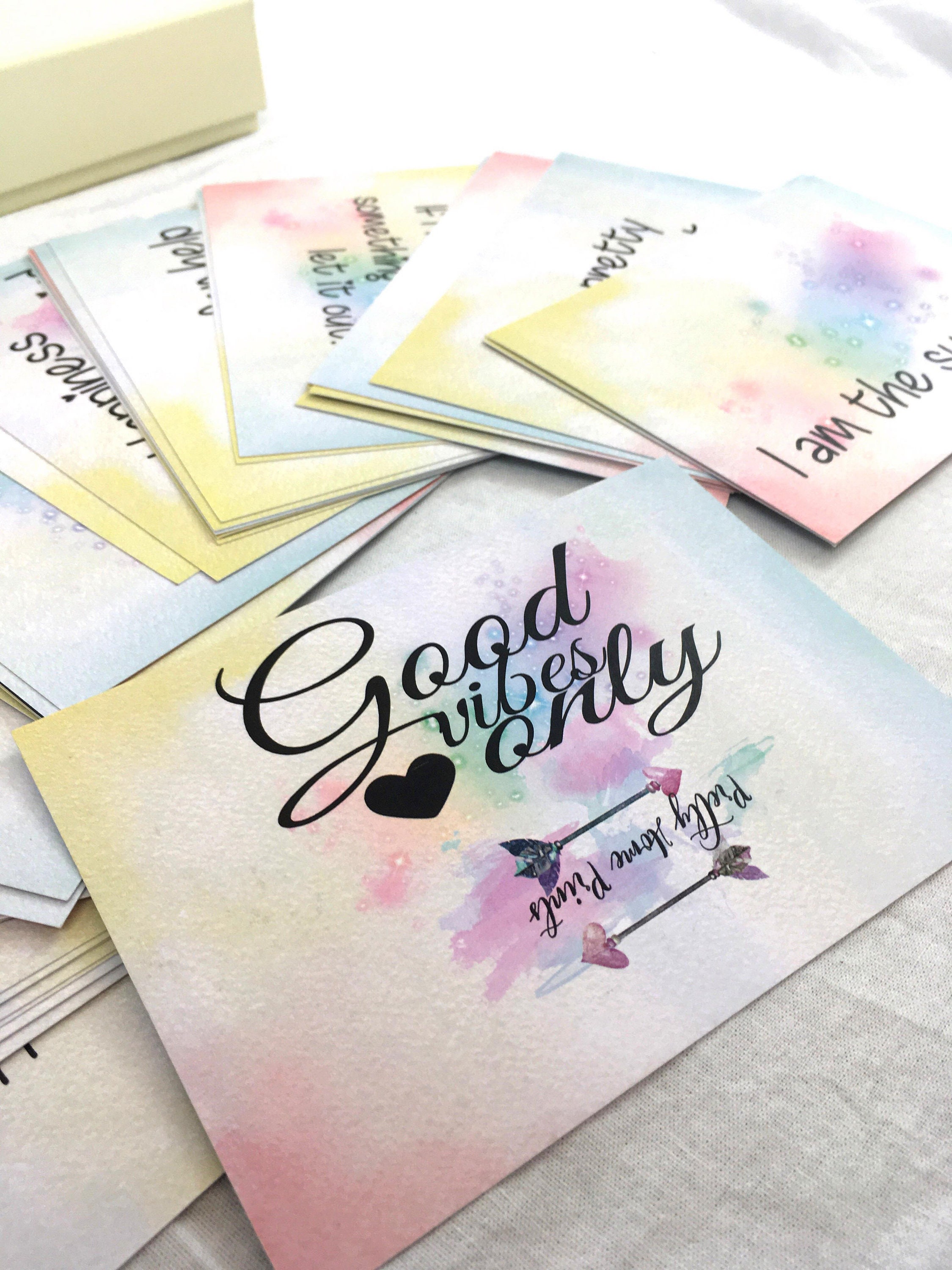 Good Vibes Only© Affirmation Cards for Young Women DOWNLOAD & PRINT - Etsy
