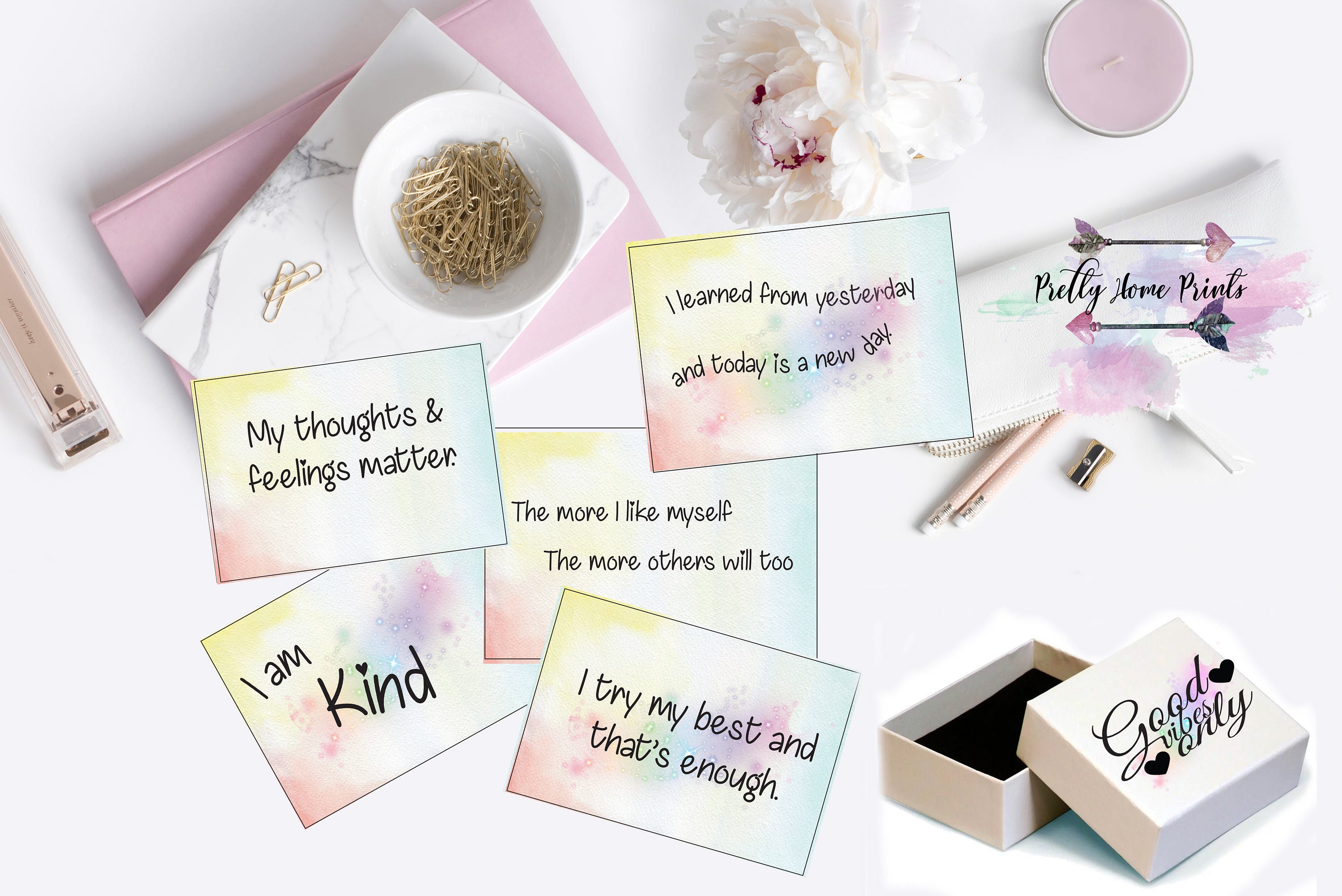 Good Vibes Only© Affirmation Cards for Young Women DOWNLOAD & PRINT - Etsy