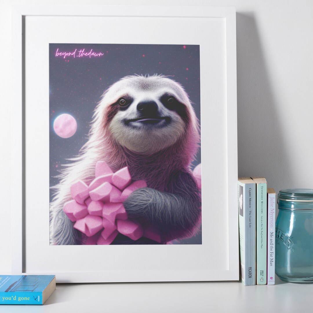 Cute Space Sloth - A3 Museum-quality Matte Paper Poster - Etsy