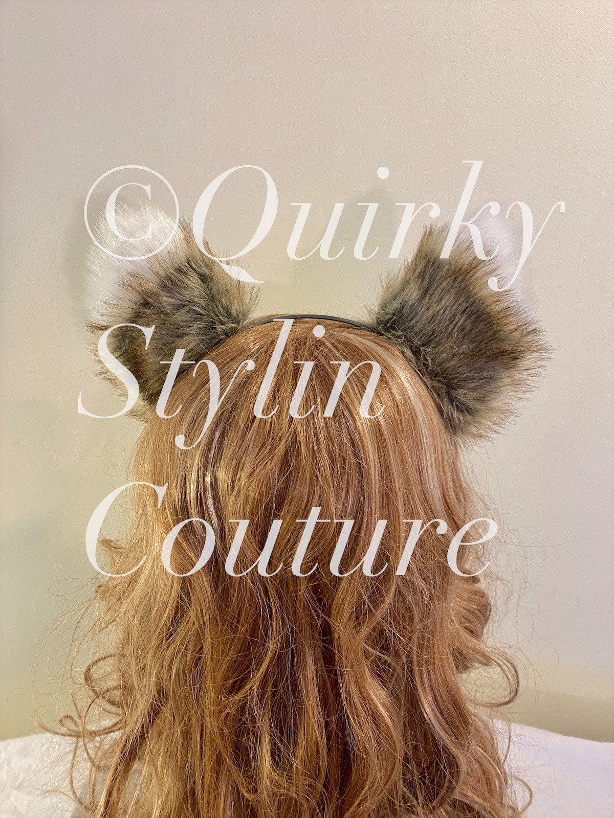 Wolf brown white tip Fox tail & fox ears headband cosplay | Etsy