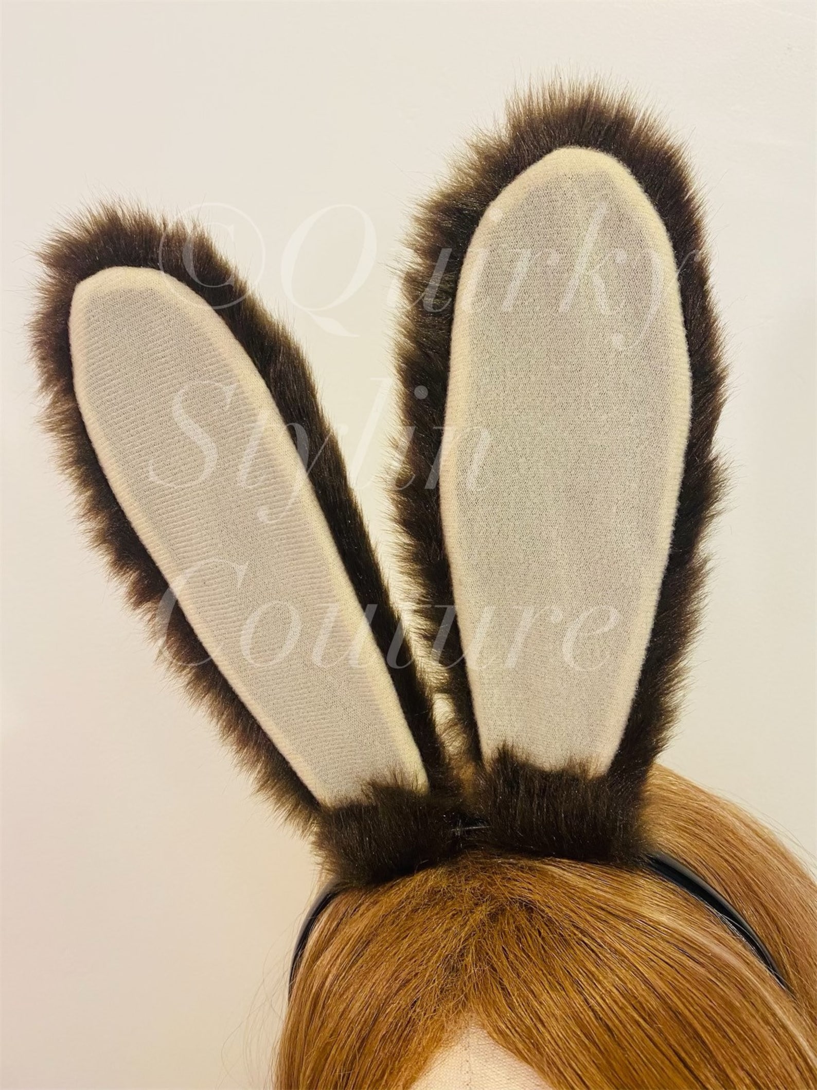 Brown Chocolate Bunny Rabbit Ears and Tail Set Posable Cosplay | Etsy