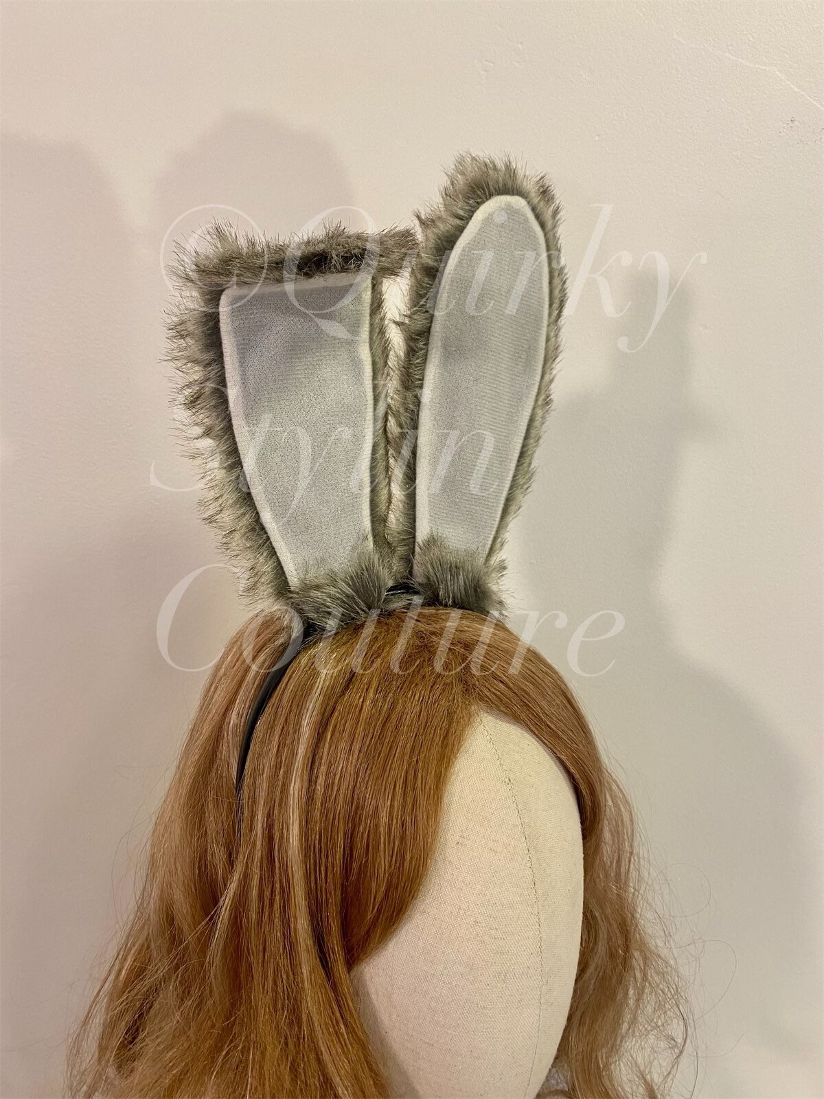 Natural Grey Bunny Rabbit Ears & Tail Set Posable Cosplay Hare - Etsy UK
