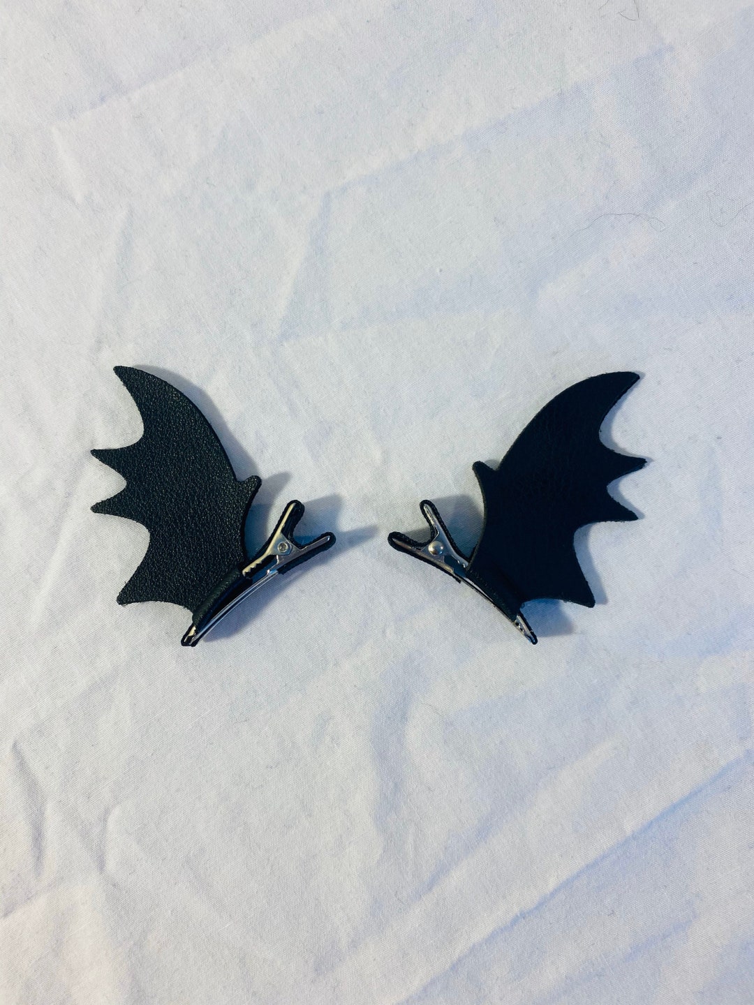 Black Bat Wing Hair Clips - Bitty Batty Mini Devil Wings Vampire Dragon ...