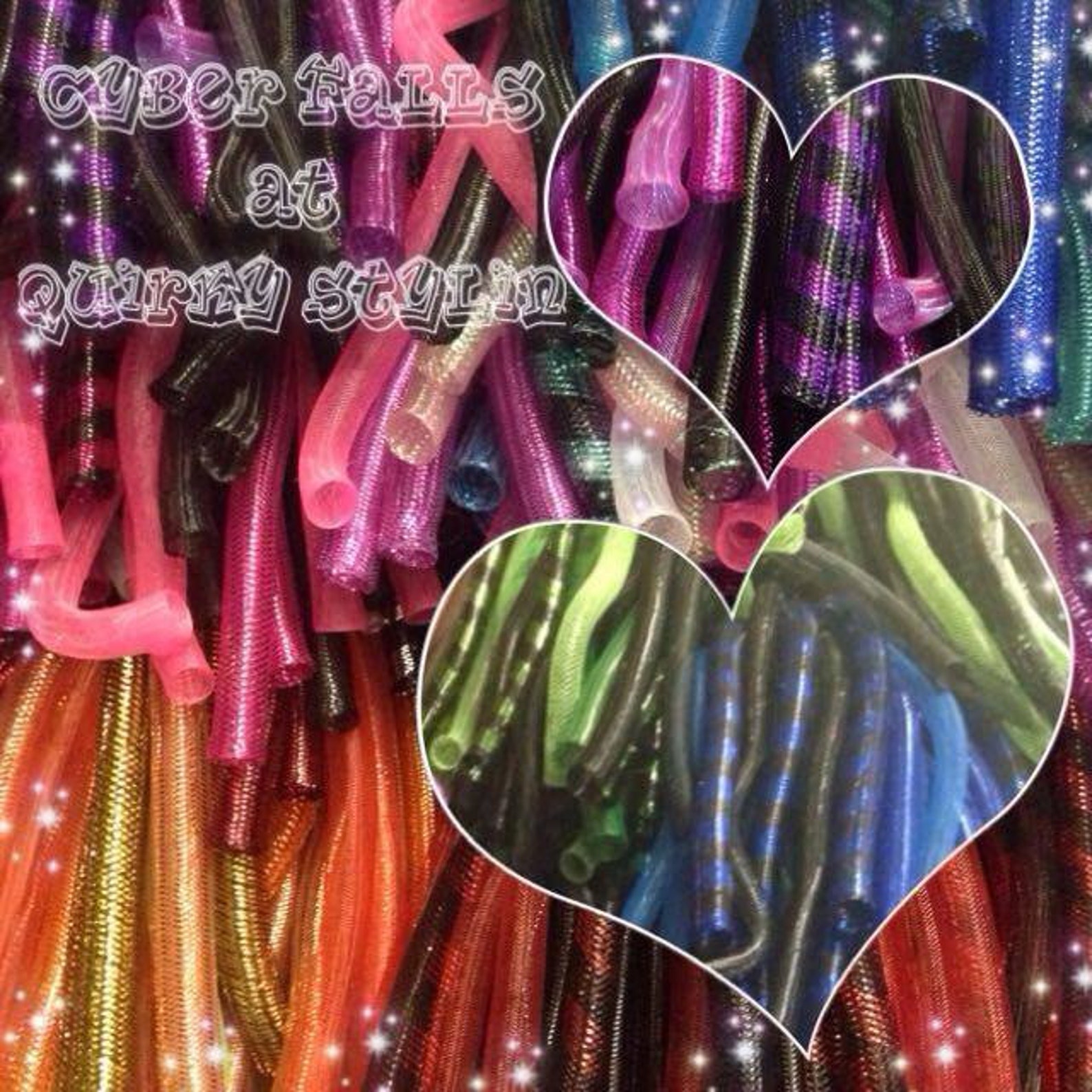 BY ORDER Custom 3 Colours Cyberlox Hair Falls Cyber Gothic Y2K - Etsy